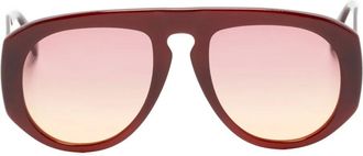 Andy Wolf Runde Sonnenbrille mit Farbverlauf - Rot