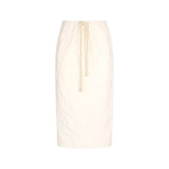 Roberto Cavalli Eleganter Midi-Rock mit Kordelzug - - Skirts - Damen - Beige - M