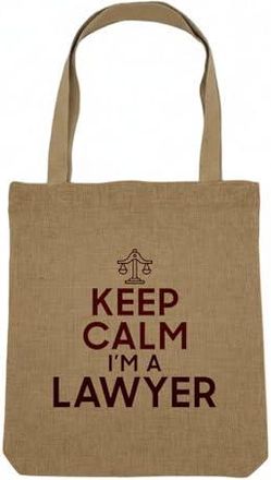 Fabulous Sac Shopping Tote Bag Aspect Lin - Keep Calm Im a Lawyer Parodie M&eacute;tier Job Avocat - Sac de Courses Toile Epaisse 360g Beige Naturel Cabas Port&eacute; Epaul