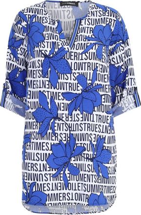 Doris Streich Bluse mit Grafischem Blumenmuster - - Blouses & Shirts - Damen - Mehrfarbig - XL