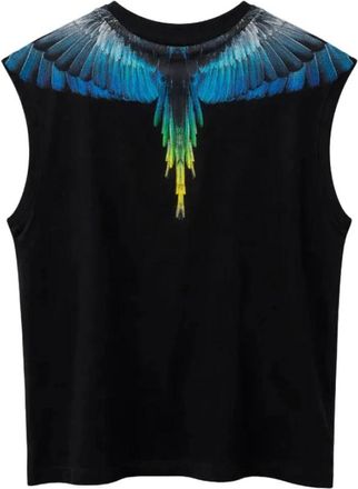 Marcelo Burlon Homme, Tops, Noir, Taille: XS Sleeveless Top