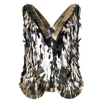 Alberta Ferretti Femme, Tops, Gris, Taille: 38 FR Top &agrave; sequins
