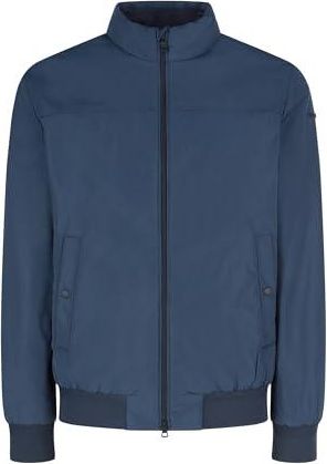 Geox M Litio Bomber Veste, Noir/Bleu Nuits, 54 Homme