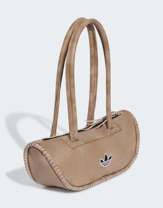 adidas Originals sac bowling allong&eacute; en aurora coffee / khaki three-Marron