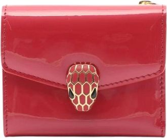 Bulgari Portefeuille court en cuir Serpenti Forever doccasion - Femme - Pre-owned - Rouge - Taille: ONE Size