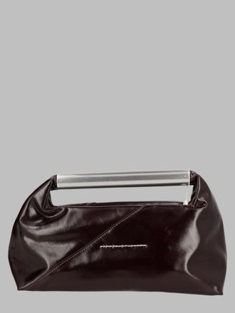 Maison Margiela Womens Clutch Japanese Brown Leather Cow Handbags Hand Bags