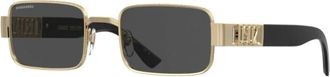 Dsquared2 unisex, Accessoires, Jaune, Taille: 54 MM Rectangular Metal Lunettes de soleil