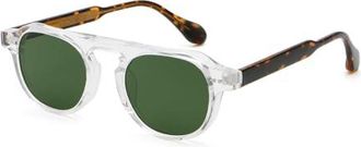 Generic Lunettes De Soleil Polaris&eacute;es Rondes Vintage For Homme, Id&eacute;ales For La Conduite, Les S&eacute;ances Photo, Le Shopping Et Les Vacances.(Green)