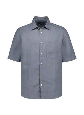 Marc O'Polo Herren Polo Hemd grau Leinen