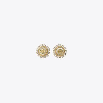 Tory Burch Damen Moondance Kristall-Ohrstecker in Gold