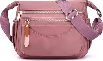 Generic Garhomtur Sac &agrave; bandouli&egrave;re multi-poches de grande capacit&eacute; pour femme, en nylon imperm&eacute;able, d&eacute;contract&eacute;, sac &agrave; bandouli&egrave;re unique, violet