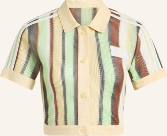 adidas Originals Adidas Originals Strick-Poloshirt Striped Cropped gelb