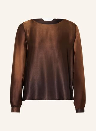 Robert Friedman Robert Friedman Blusenshirt Tea Aus Satin braun