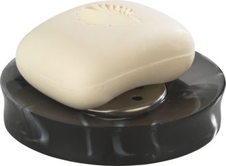 WENKO Wenko 18733100 Seifenablage Marmor - Polyresin, schwarz marmoriert