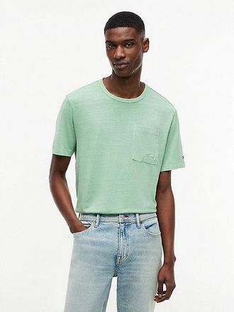 Tommy Hilfiger T-shirt d&eacute;lav&eacute; &agrave; poche plaqu&eacute;e