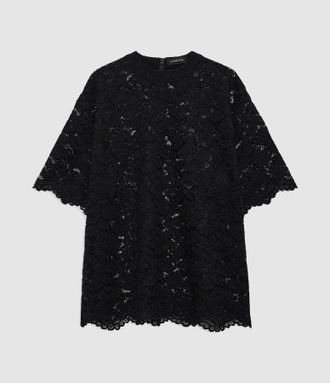Anine Bing Top Zeina Black Lace
