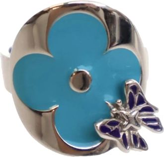 Louis Vuitton Ring - Silver Plated Enamel Fairytale Ring - Gr. ONE SIZE - in Silber - f&uuml;r Damen