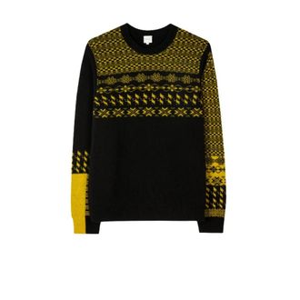 Paul Smith Schwarzer Fairisle Lambswollpullover - - Knitwear - Herren - Schwarzk - L