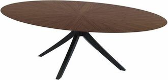 Selsey Selsey ODILIO - Table ronde salle à manger - 180x110 cm - bois de noyer - bois massif - style moderne