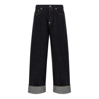 Kenzo Turn-Up Wide Fit Jeans aus japanischem Denim - - Jeans - Herren - Blau - W30