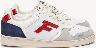 Faguo Baskets blanches & rouges cuir - PALMER