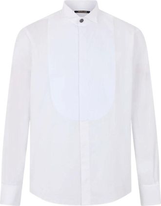 Roberto Cavalli Homme, Chemises, Blanc, Taille: 2XL Tuxedo Shirt