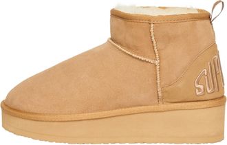Superdry Damen Sherpa-Plateaustiefel aus Wildleder Hellbraun 7-8