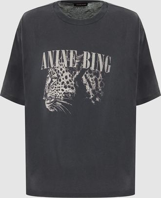 Anine Bing Tee Shirt Cohen Washed Noir