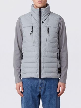 Stone Island Gilet matelass&eacute; en nylon avec col chemin&eacute;e et logo Compass