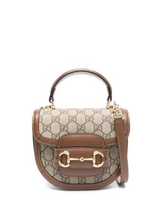 Gucci Crossbody Bags - Gucci Horsebit 1955 Mini Top Handle Bag - Gr. unisize - in Braun - f&uuml;r Damen