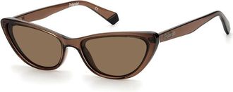 Polaroid Femme, Accessoires, Brun, Taille: ONE Size Lunettes de Soleil en Plastique Marron Style OEil de Chat
