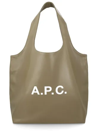 A.P.C. Womens Military Green Tote Bag Polyurethane Handbags Hand