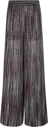 Missoni Femme, Pantalons, Brun, Taille: 36 FR Pantalon Multicolore &agrave; Sequins