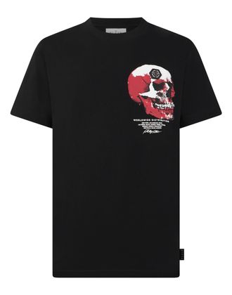 Philipp Plein Roundneck T-Shirt Puffy Red Skull Skull