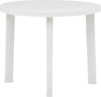 vidaXL Gartentisch Wei&szlig; 89 cm Kunststoff - Vidaxl