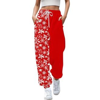 Generic Pantalon de jogging en polaire doux et chaud pour femme, taille &eacute;lastique, cordon de serrage, coupe d&eacute;contract&eacute;e, pour la maison, confort de nuit, uti