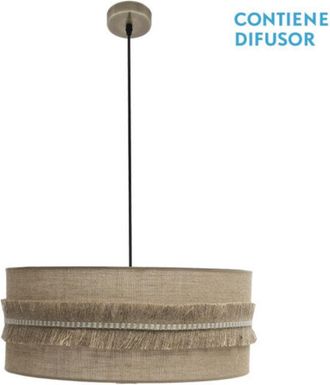 Fabrilamp Fabrilamp - abrila akunadecor Beige Pendelleuchte mit Schirm De Fransen De Die Kala Serie