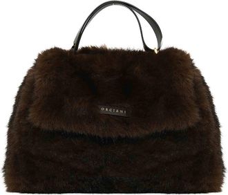 Orciani Schultertasche - Dunkelbraun