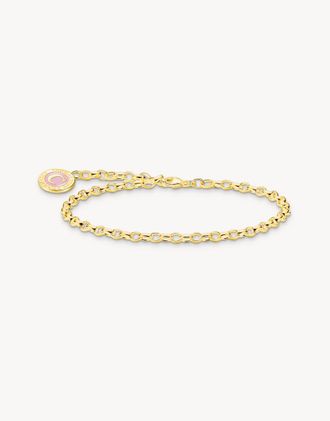 Thomas Sabo Bracelet en plaqu&eacute; or avec Charmista Coin rose - Multicolore-Dor&eacute;