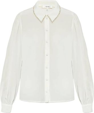 Frame Denim Bluse mit verziertem Kragen - Nude