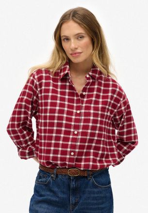 Superdry Karobluse CHECK FLANNEL BOYFRIEND SHIRT
