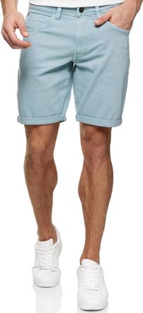 Indicode Herren Page Jeans Shorts mit 5 Taschen | Herrenshorts Used Look für Männer Blue Wave, 3XL