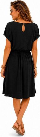 Eight2Nine Sommerkleid Damen Luftiges Sommerkleid aus Viskose mit Bindeg&uuml;rtel Sommerkleid