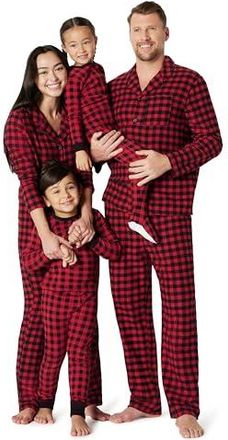 Amazon Essentials Ensembles de Pyjamas de Noël Assortis pour la Famille Homme, Carreau Buffalo Classique, XXL