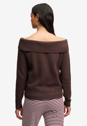 Superdry Strickpullover BARDOT KNITTED JUMPER Materialmix, hochwertig mit Woll-Anteil
