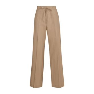 P.A.R.O.S.H. Hosen mit weitem Bein und Gummizugbund - - Trousers - Damen - Beige - XS