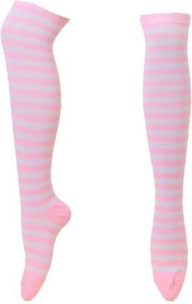 Generico Chaussettes hautes au genou ray&eacute; style sportif pour femme (2 paires), Sock 11, Taille Unique