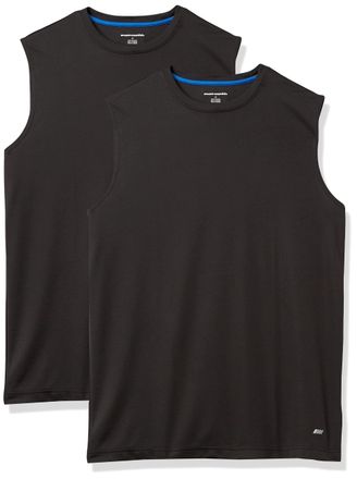 Amazon Essentials Herren Active Performance Tech Muscle Tank 2er Pack Black Large