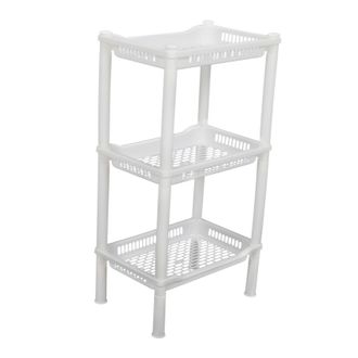 Cabilock Badezimmer Organizer Kunststoff 3-lagiges Standregal Multifunktionale Aufbewahrung F&uuml;r Toilettenartikel Kosmetikhalter Eckregal F&uuml;r Waschbecken Und Wa