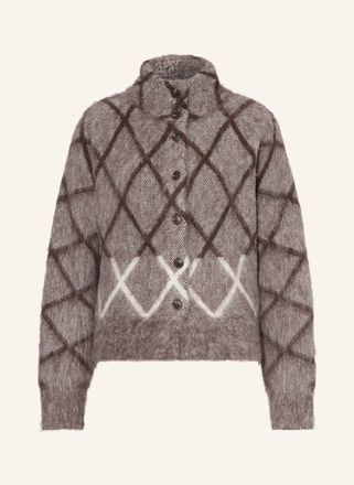 OPUS Strickjacke Dargyle braun